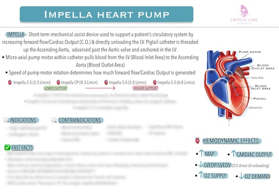 Impella ICU Nurse Reference - Etsy