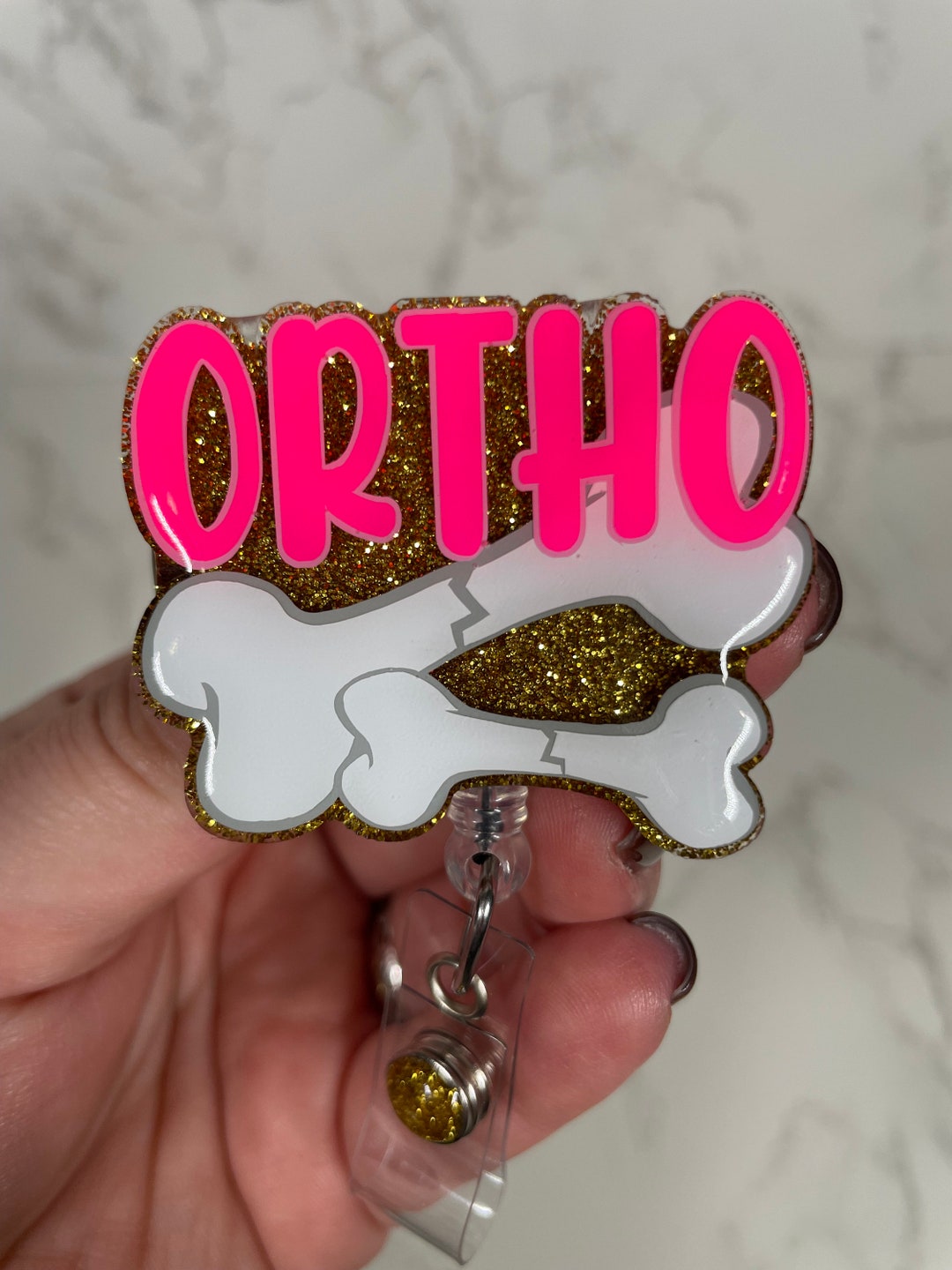 Bone Badge Reel, Ortho Badge Reel, Nurse Badge Reel, Nurse Gift ...