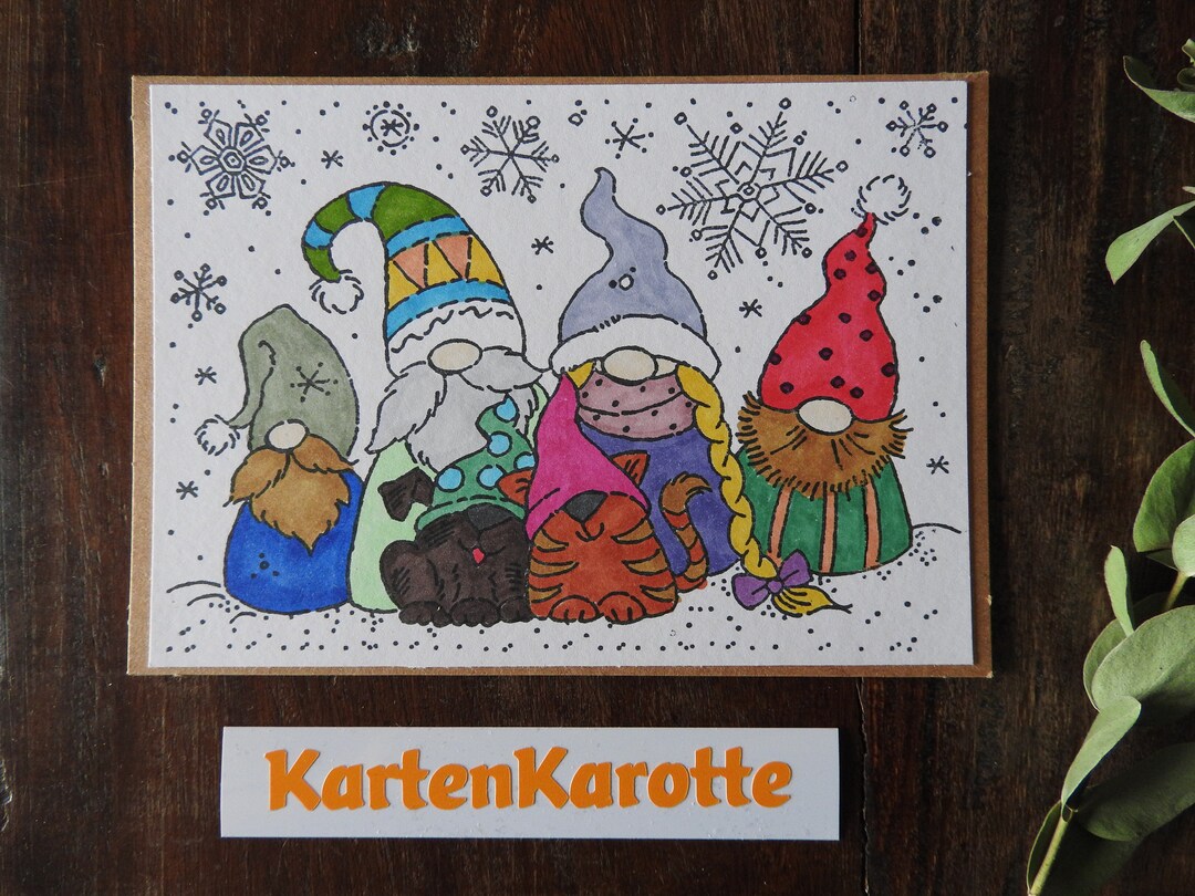 Handmade Christmas Card Winter Card christmas - Etsy