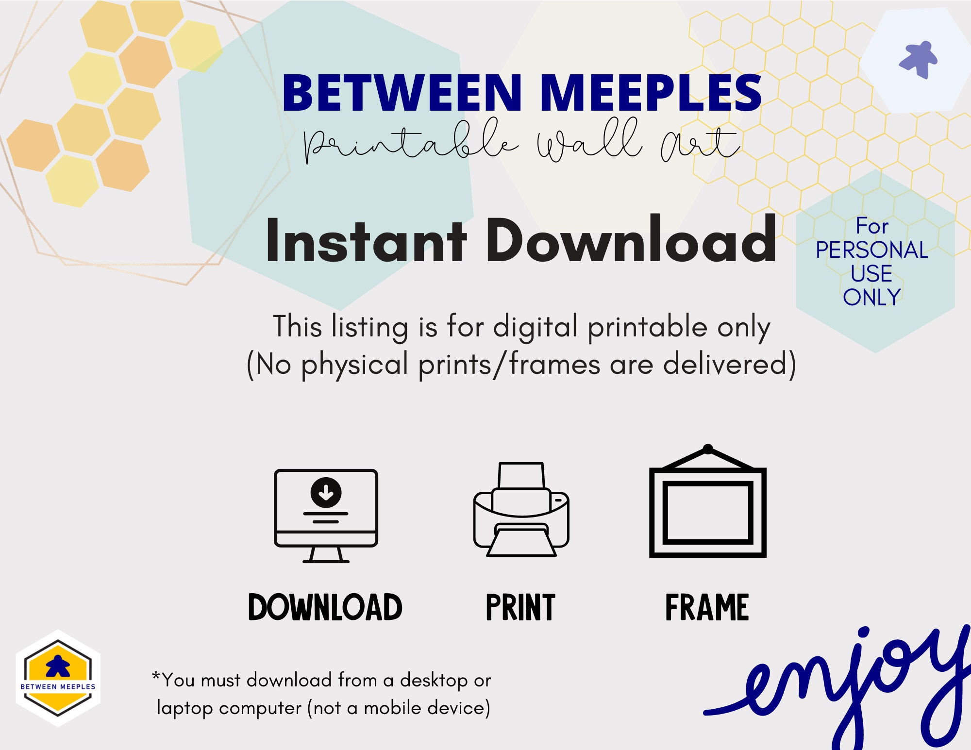 Set of 3 Awesome Board Game Printable Wall Art | Minimalist Digital ...