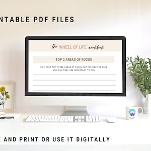 Wheel of Life Worksheets, PDF Printable, Customizable Canva Template ...