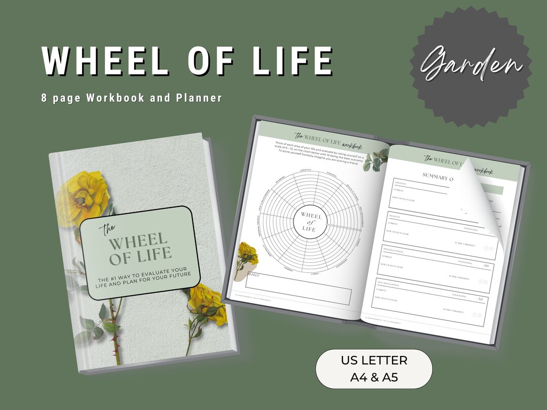Garden Theme Wheel of Life Worksheets, PDF Printable, Customize, Canva ...