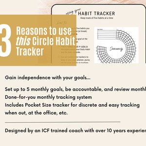 Boho Theme Habit Tracker, Wheel Tracker, Accountability, Monthly Review ...