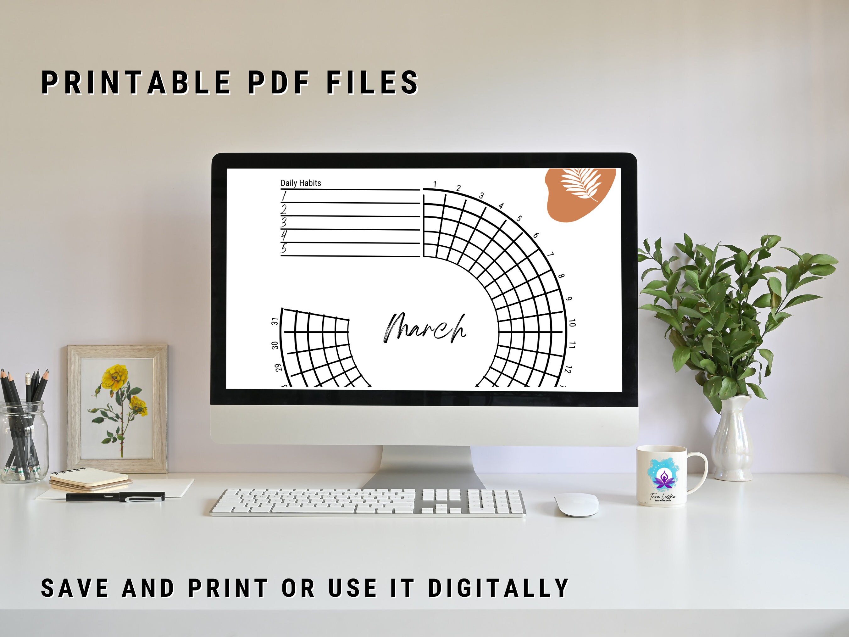 Boho Theme Habit Tracker, Wheel Tracker, Accountability, Monthly Review ...