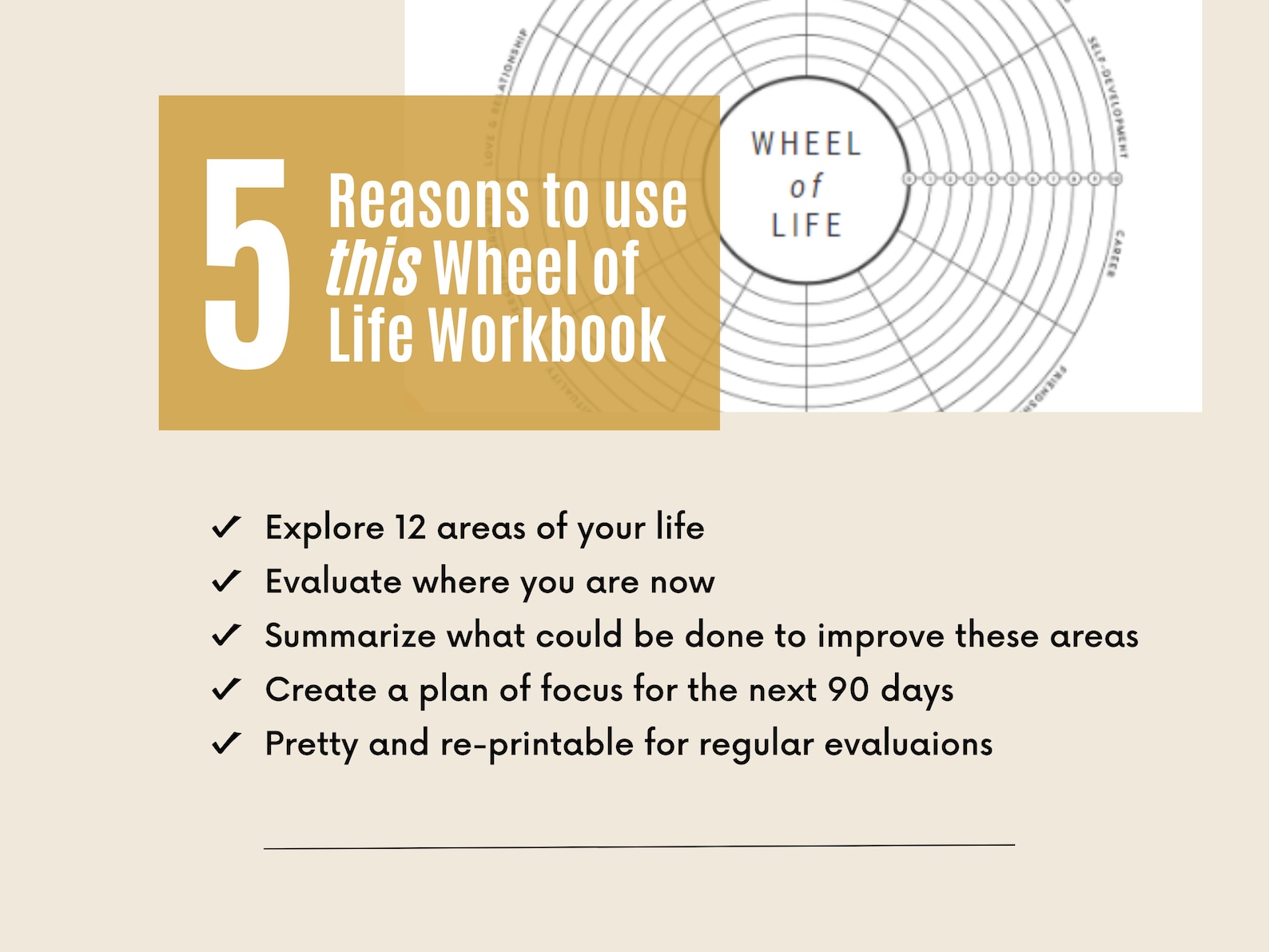 Wheel of Life Worksheets, PDF Printable, Customizable Canva Template ...