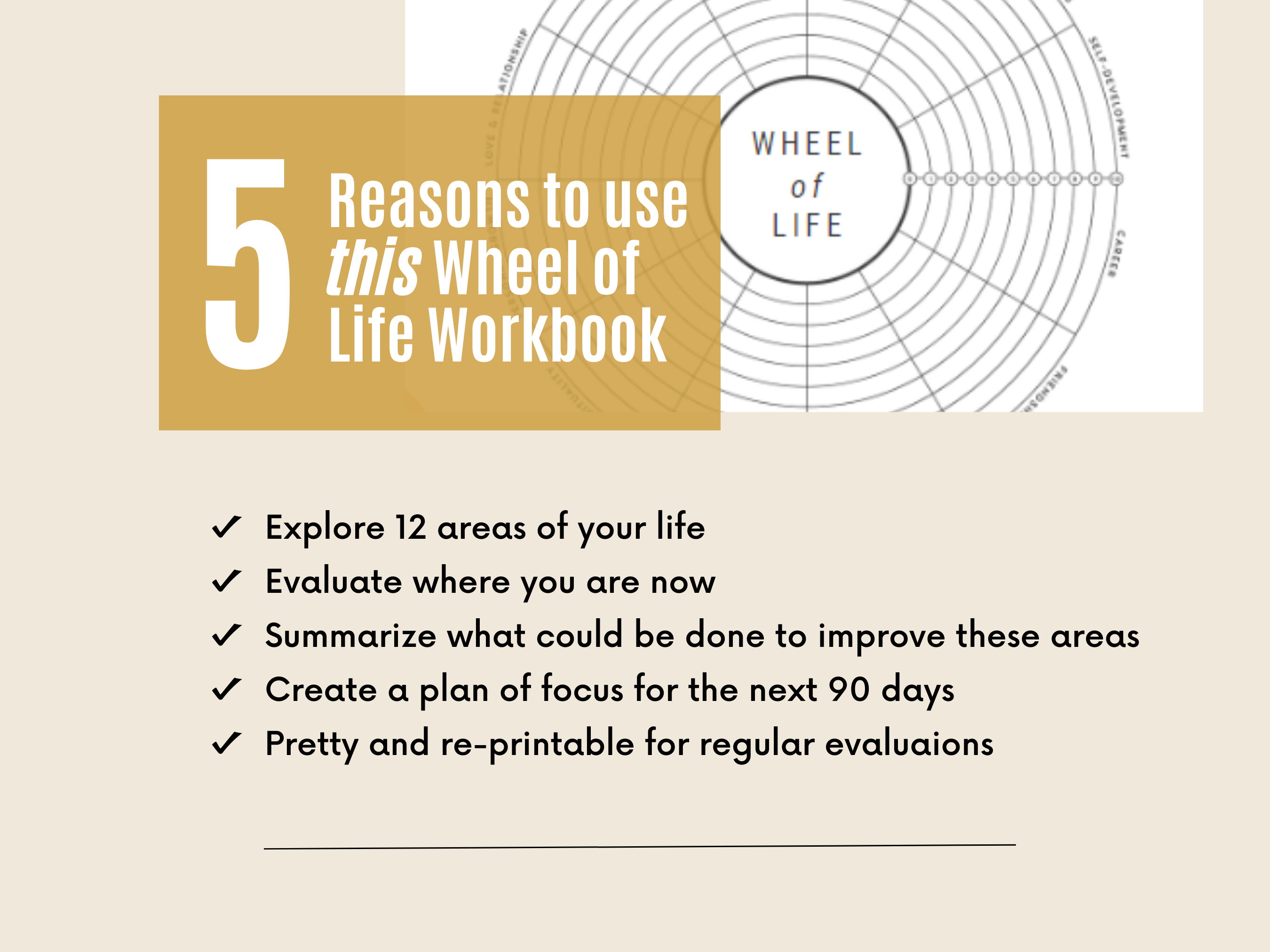 Wheel of Life Worksheets, PDF Printable, Customizable Canva Template ...