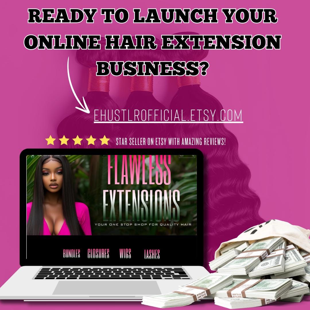 Premade Hair Website, Shopify Dropshipping Store, Products Included, Quick Setup, Start a Hair ...