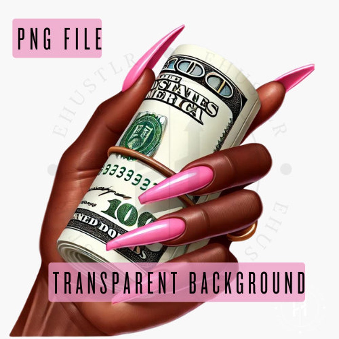 Female Hand Holding Money | Money Roll | Graphic Element | INSTANT ...