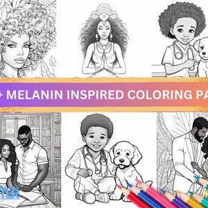Melanin Coloring Pages | INSTANT DOWNLOAD | African American Art | Self ...