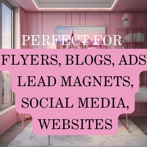 Pink Home Office Stock Photos | INSTANT DOWNLOAD | Pink Themed Work ...