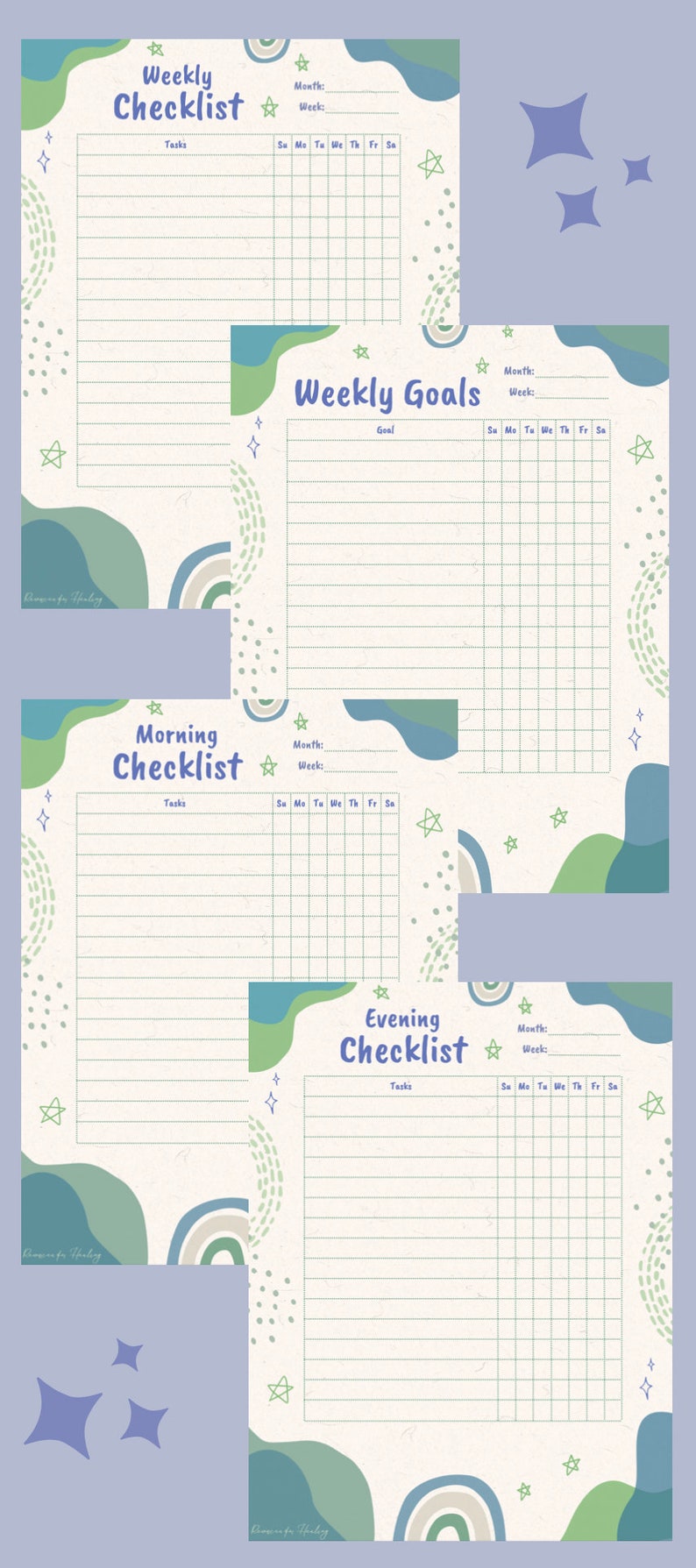 Planning Checklist Handout PRINTABLE | Morning + Evening Checklist ...