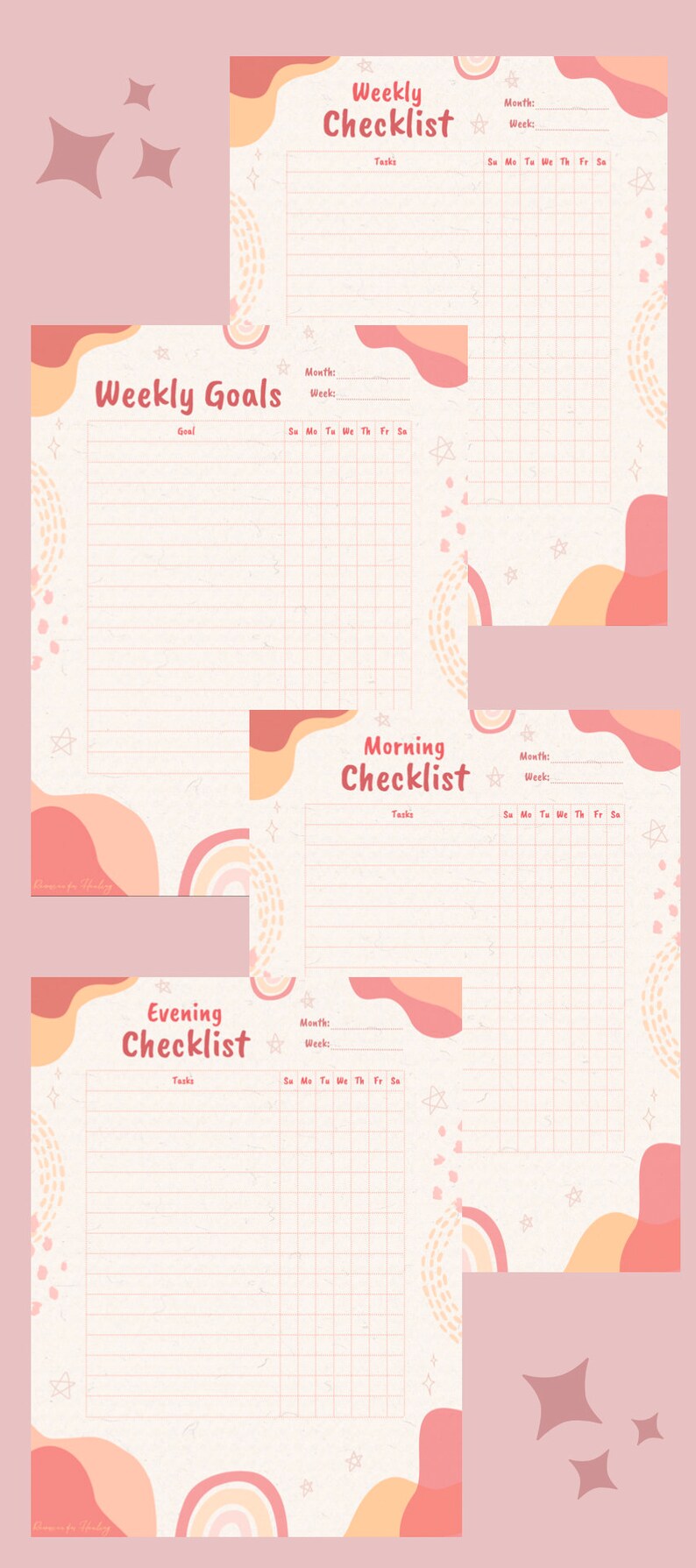 Planning Checklist Handout PRINTABLE | Morning + Evening Checklist ...