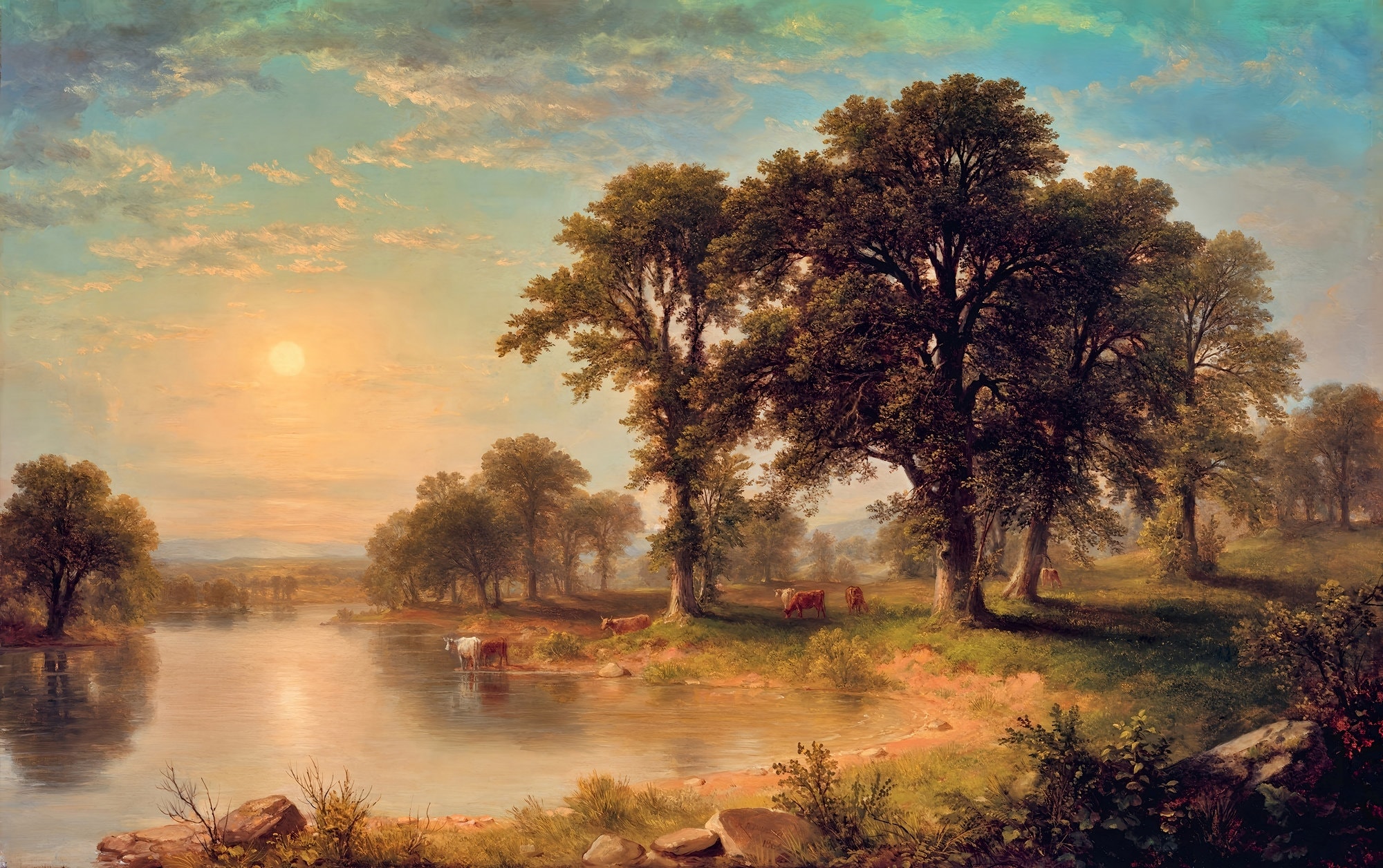 Summer Afternoon, Asher Brown Durand, Wall Art, Direct Download and ...
