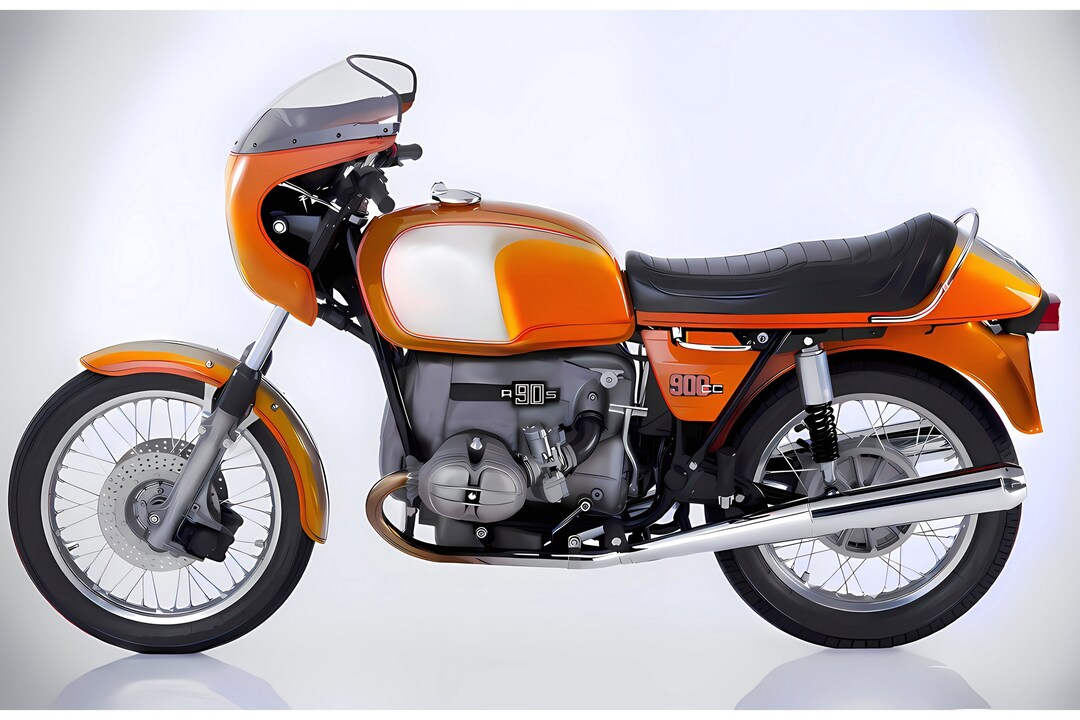 BMW R90S schilderij op poster muurkunst print - Etsy Nederland
