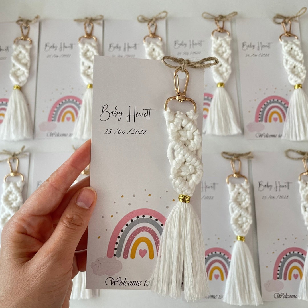 Bohemian Macrame Babyshower Gift - Personalized Party Favors for Guests ...