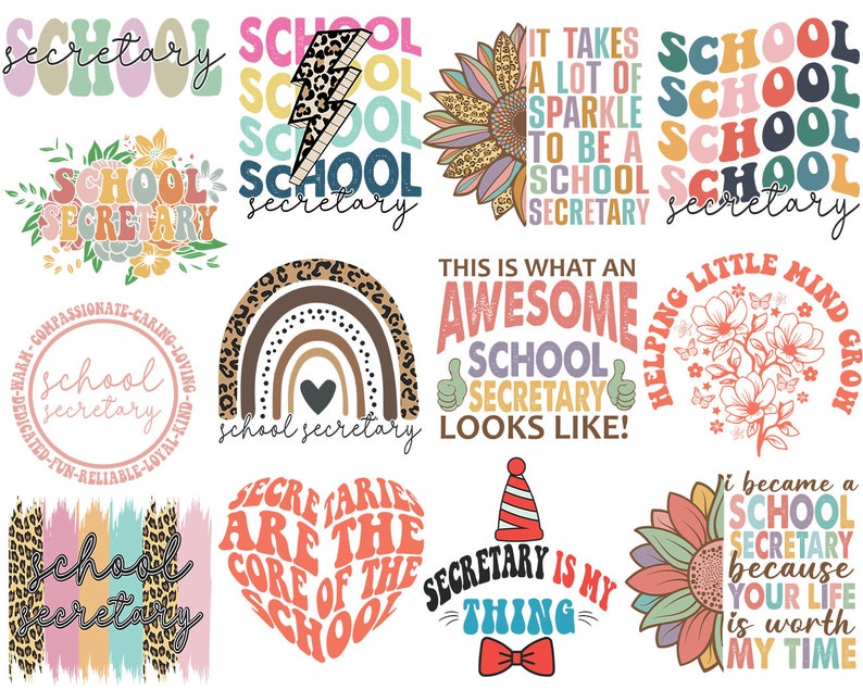 School Secretary Svg Png Bundle Back to School Secretary Core - Etsy