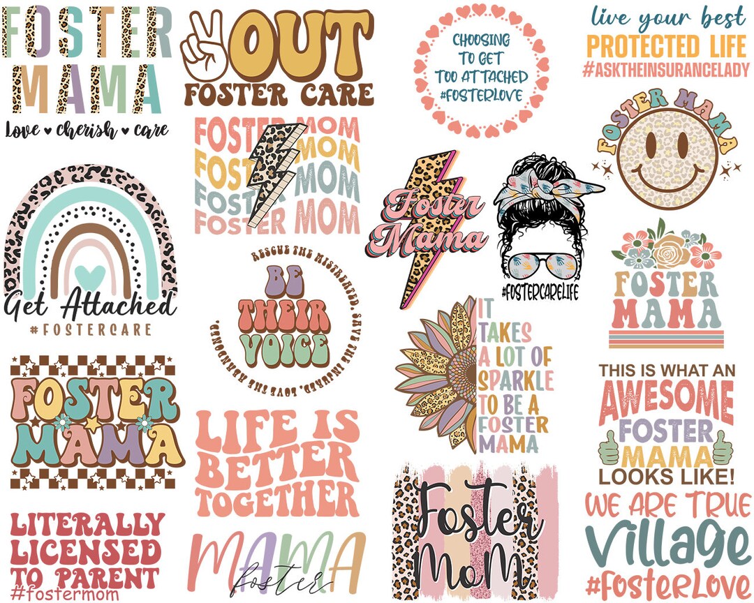 Foster Mom Svg Png Bundle Foster Care Get Attached Life is Better True ...