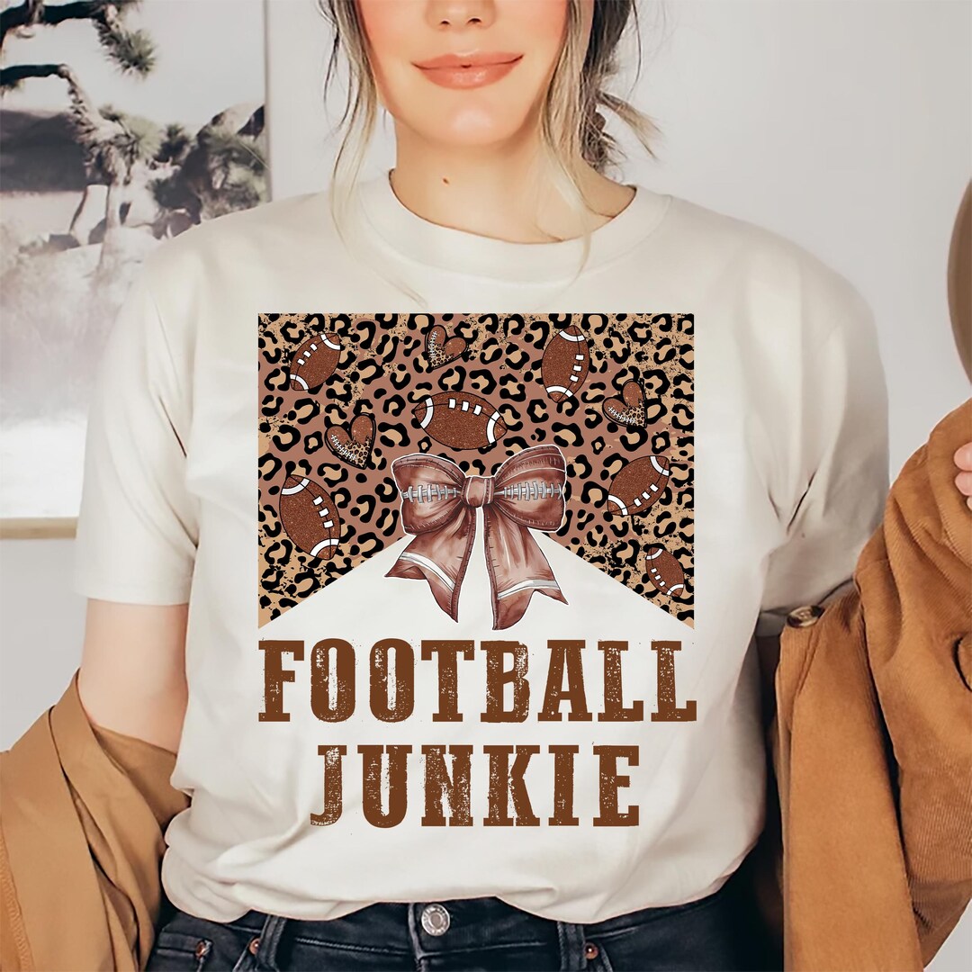 Football Junkie PNG Coquette Football Bow Retro Game Day Touchdown ...