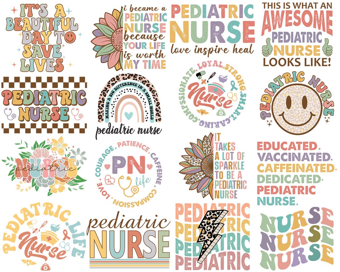 Pediatric Nurse Svg Png Bundle PN Life Retro Educated - Etsy Canada
