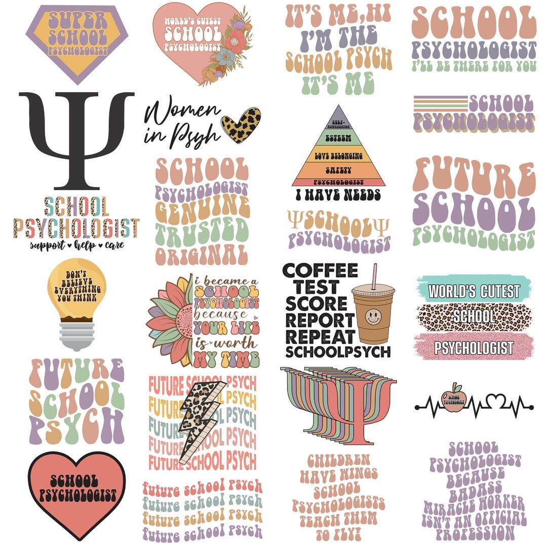 School Psychologist Svg Bundle Cutest Super Future School Psych Quotes ...