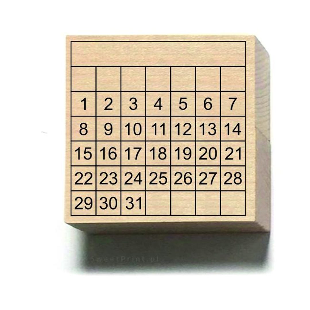 Calendar Stamp for Bullet Journal | Weekly Planner Rubber Stamp | Bujo ...
