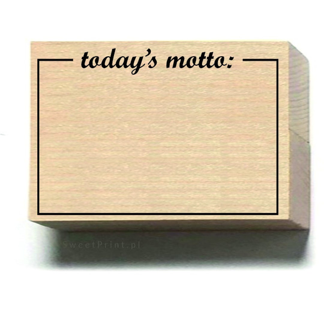 MOTTO Bullet Journal Stamp Today's Motto / Planner Stamp / Motivational ...