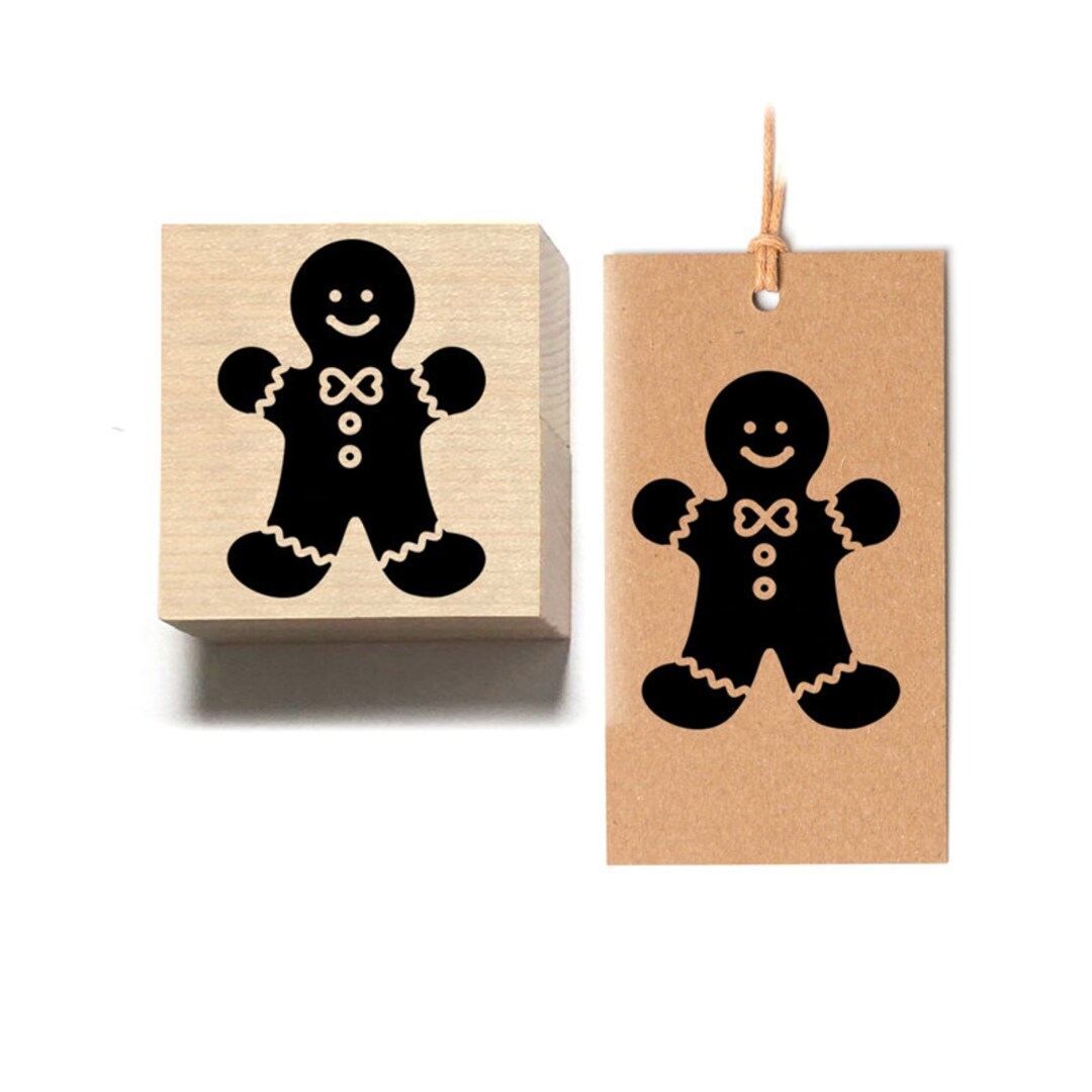 Gingerbread Man Stamp / Scrapbooking Stamp / Christmas RUBBER - Etsy