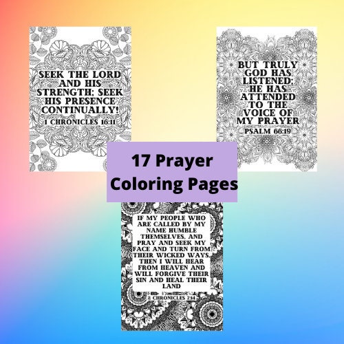 17 Prayer Inspired Coloring Pages - Etsy
