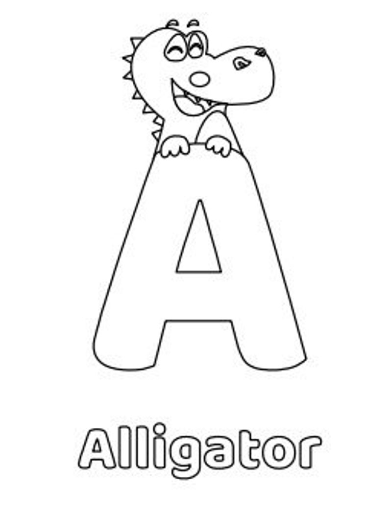 Animal Alphabet Coloring Sheets - Etsy