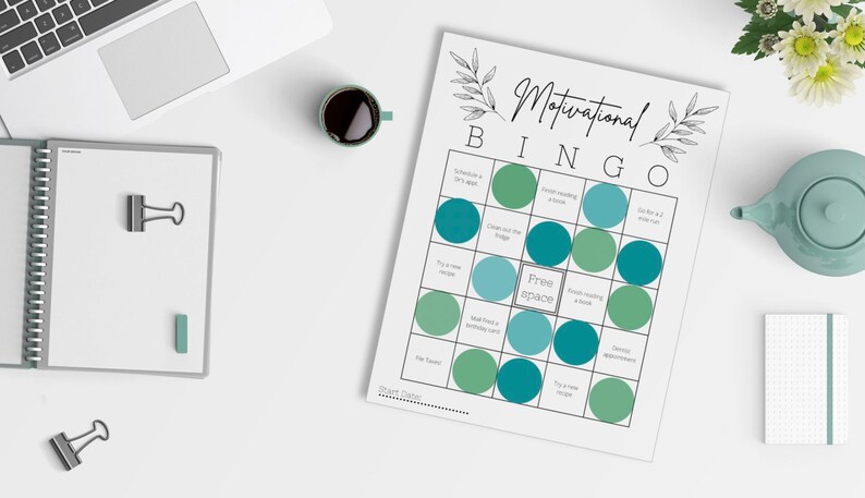 Motivational BINGO: Goal Tracker - Etsy