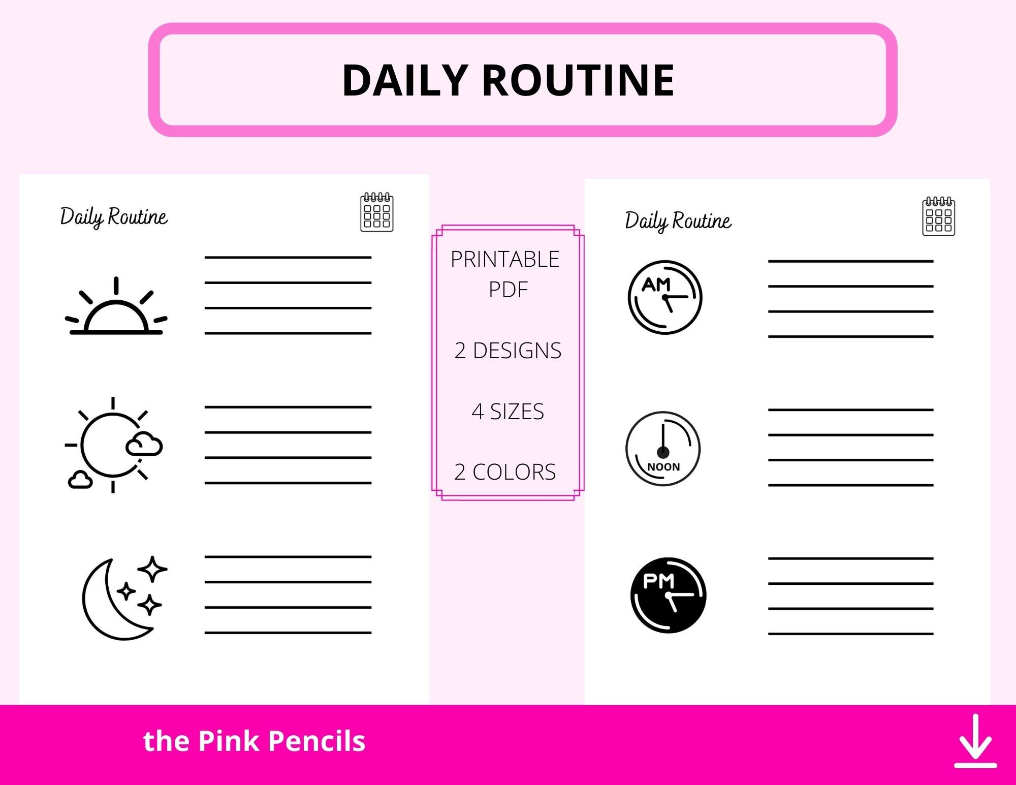 Daily Routine Printable - Etsy