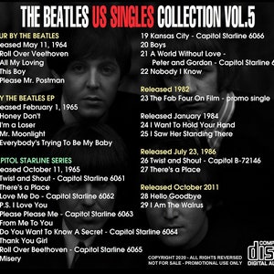 Beatles - US Singles Collection - 6 Discs - Ebbetts and Fab! - New - Etsy