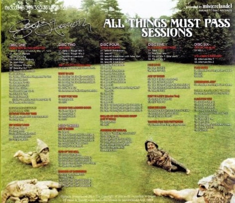 George Harrison - All Things Must Pass Sessions - 6 CD - New - Etsy