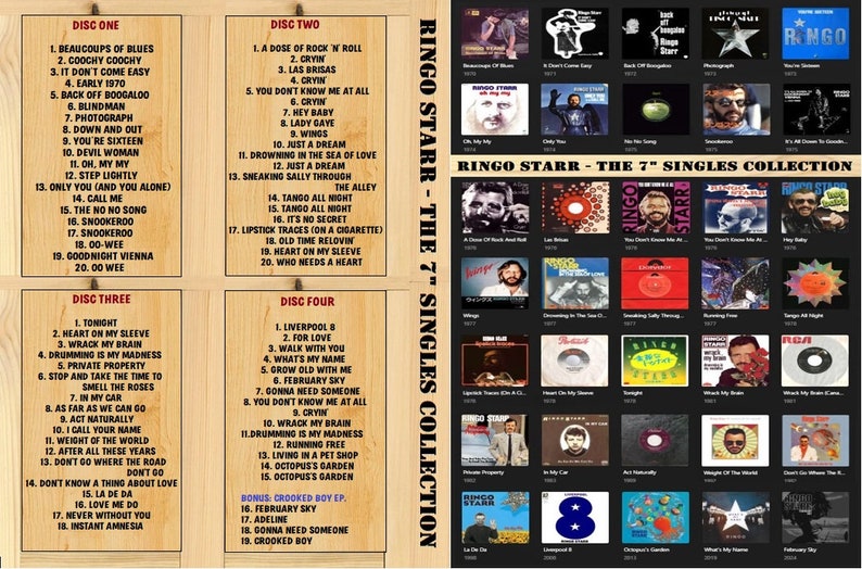 Ringo Starr - the Singles Collection - 4 CD - New - Etsy
