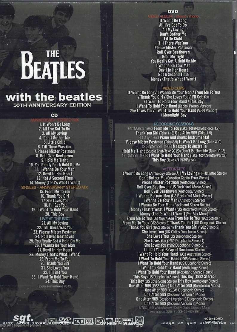 Beatles - With the Beatles 50th Anniversary - 1 CD + 1 DVD - New - Etsy