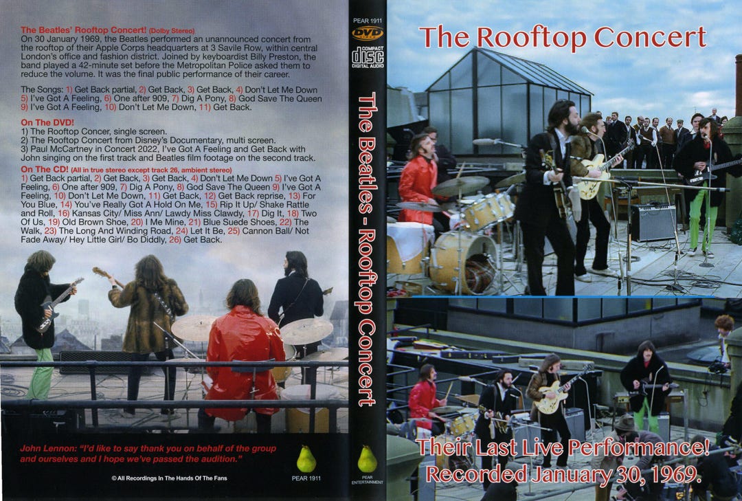 Beatles - Let It Be Rooftop Concert - DVD and CD - New - Etsy