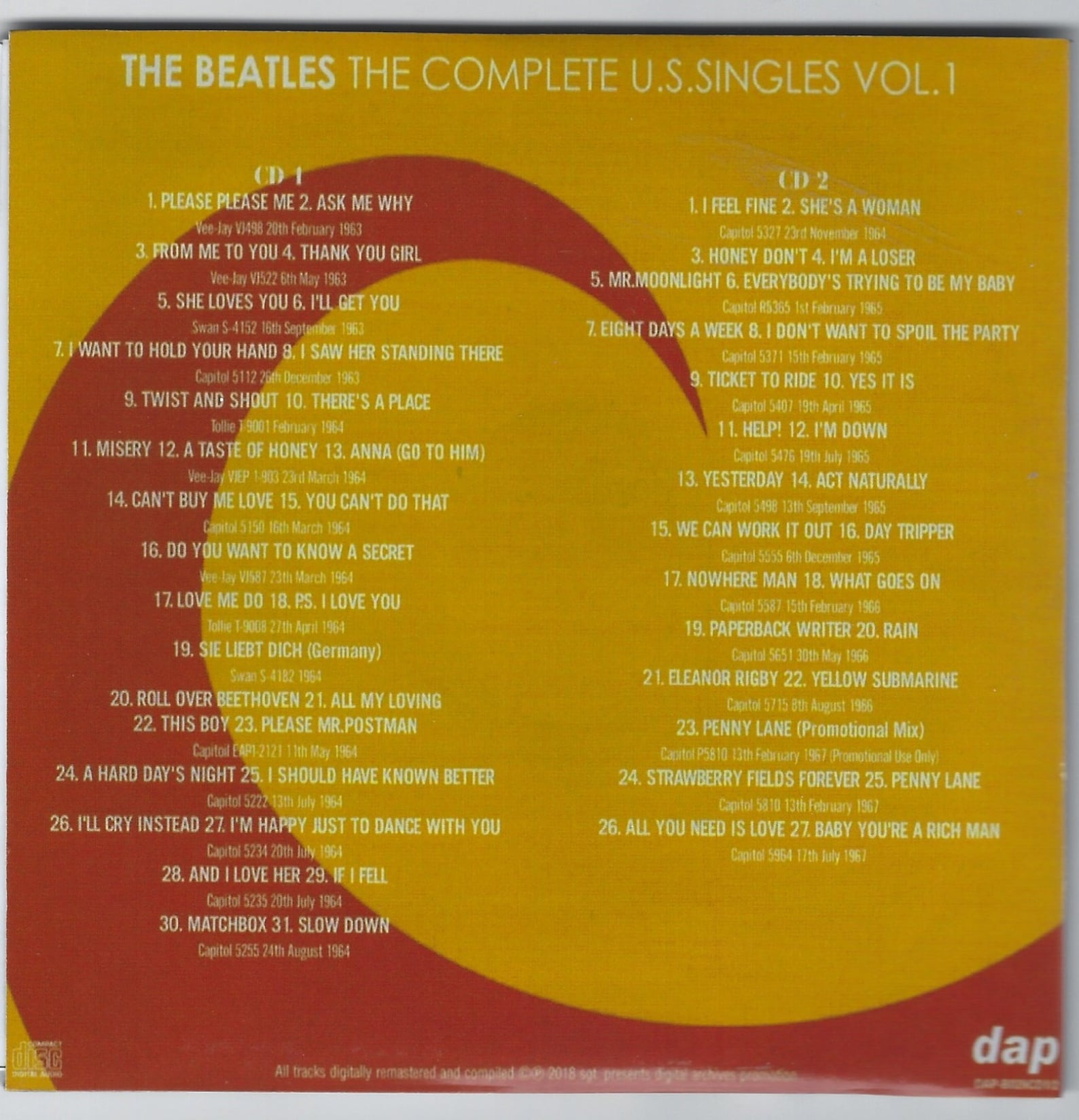 Beatles - US Singles Collection Complete - 5 CD - New - Etsy