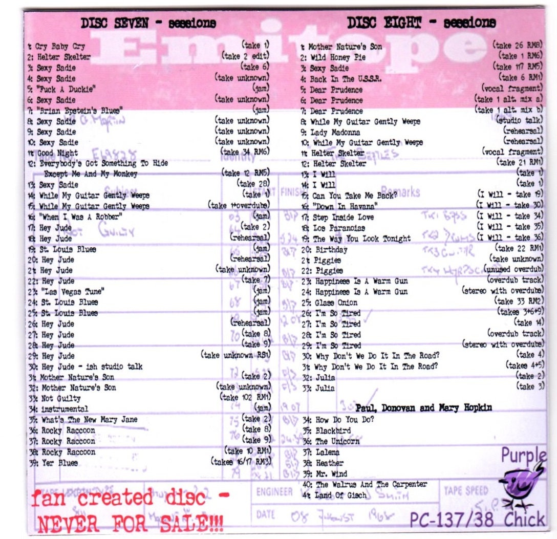 Beatles - White Album Deluxe - Purple Chick Version - 12 CD - New - Etsy