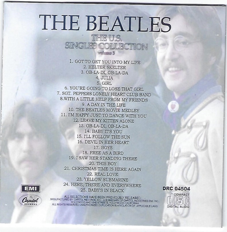 Beatles US Singles Collection Dr. Ebbetts Fab Voo Doo 8 CD - Etsy