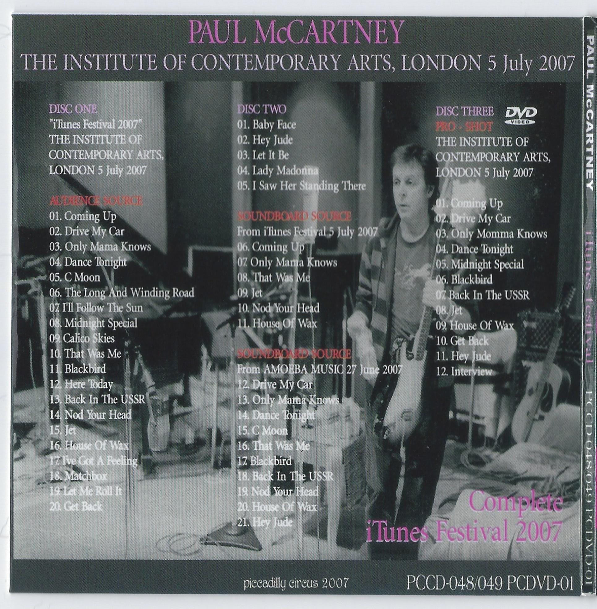 Paul Mccartney - Itunes Festival 2007 - 2 CD + 1 DVD - New - Etsy