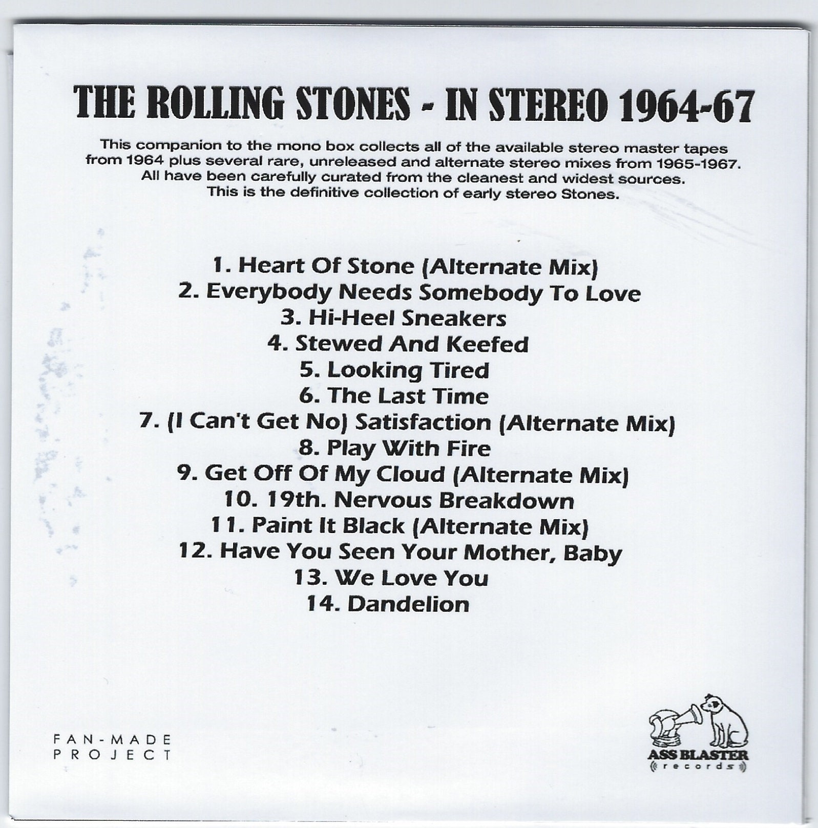 Rolling Stones Stereo 1964 to 1967 1 CD New - Etsy