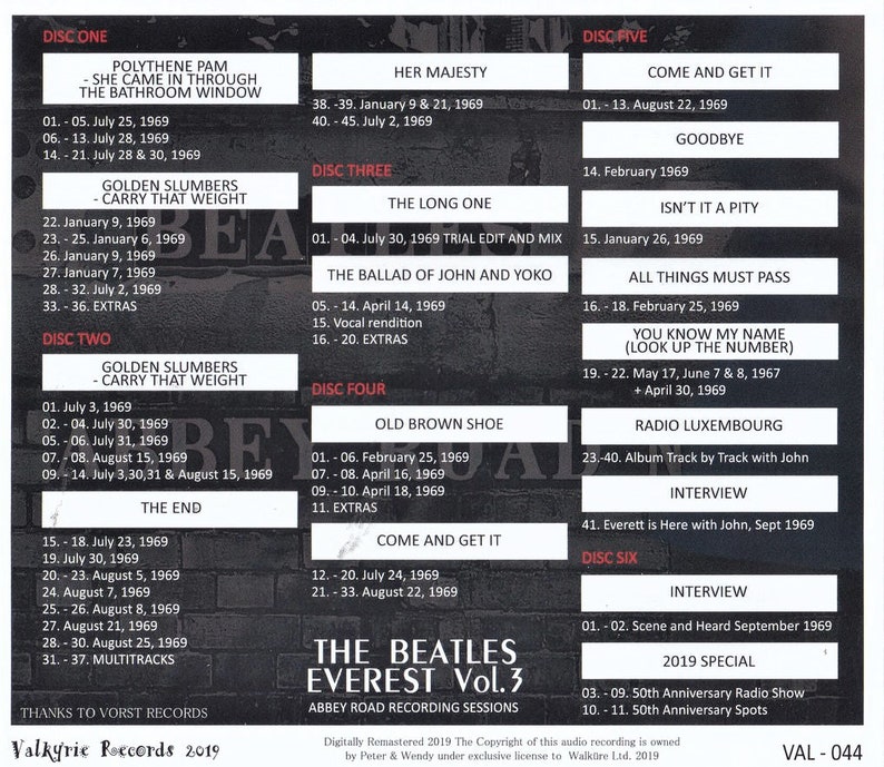 Beatles - Everest (aka Abbey Road) - 18 (yes...eighteen!!) CD - New - Etsy