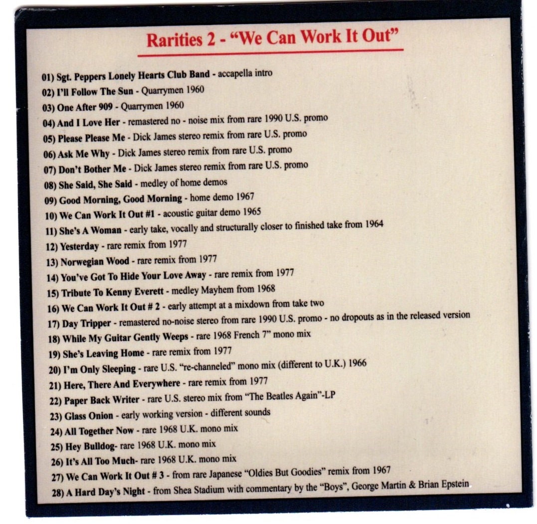 Beatles Rarities 6 CD New - Etsy