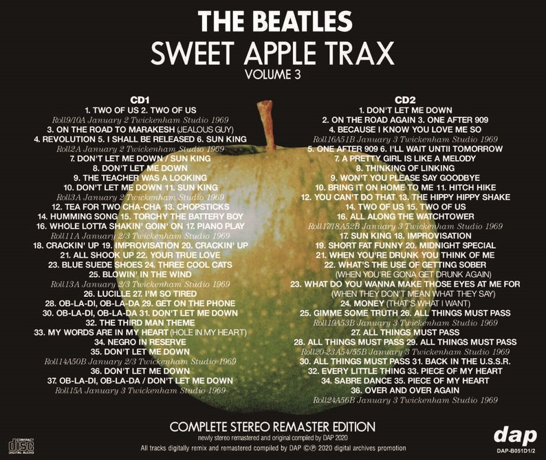 Beatles - Sweet Apple Trax IN STEREO! - Let It Be Sessions - 6 CD - New ...