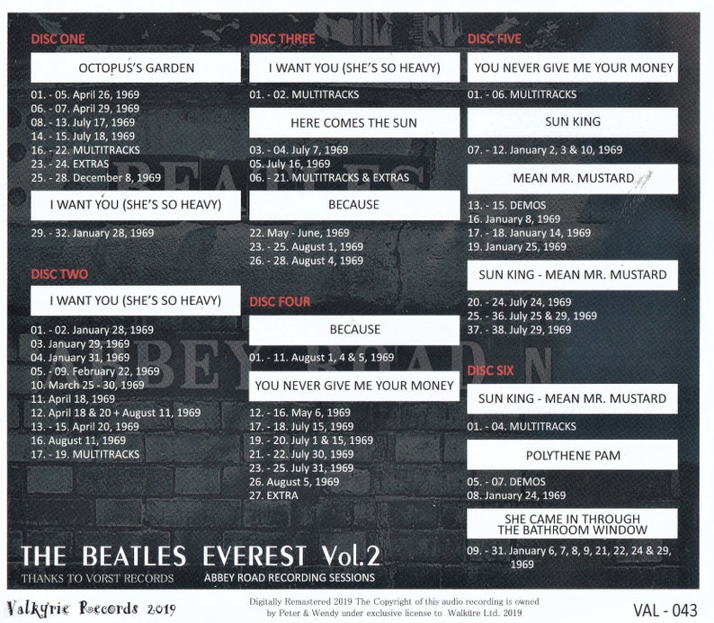 Beatles - Everest (aka Abbey Road) - 18 (yes...eighteen!!) CD - New - Etsy