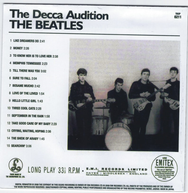 Beatles - the Complete Decca Tapes - Mono and Stereo - 2 CD - New - Etsy