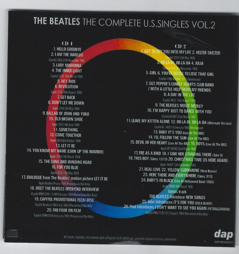 Beatles - US Singles Collection Complete - 5 CD - New - Etsy