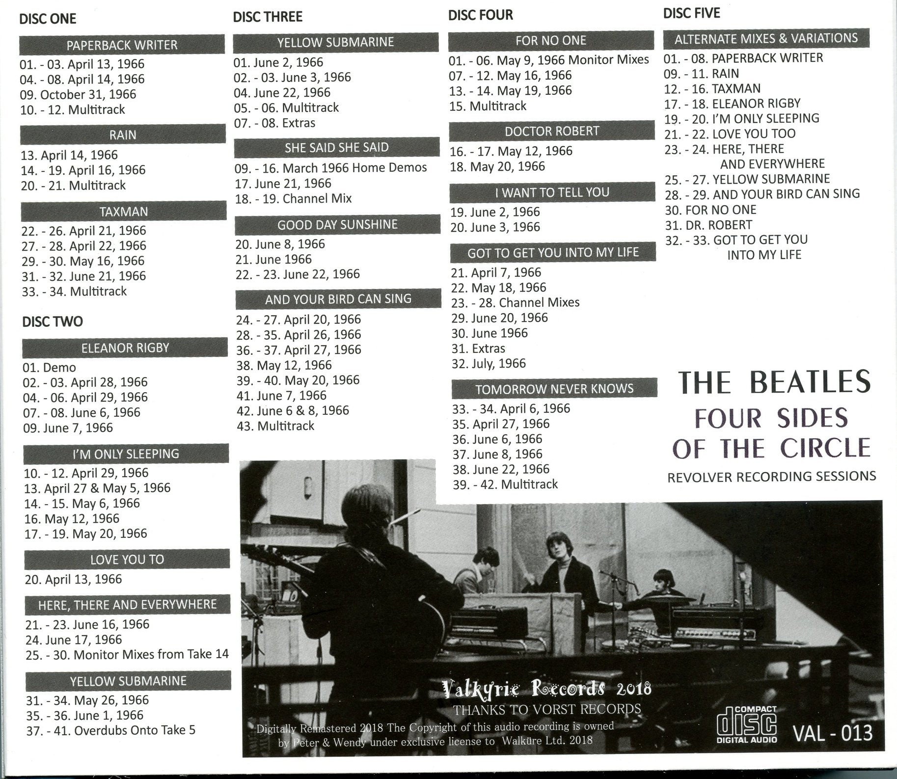 Beatles - Revolver Sessions - Four Sides of the Circle - 5 CD - New ...