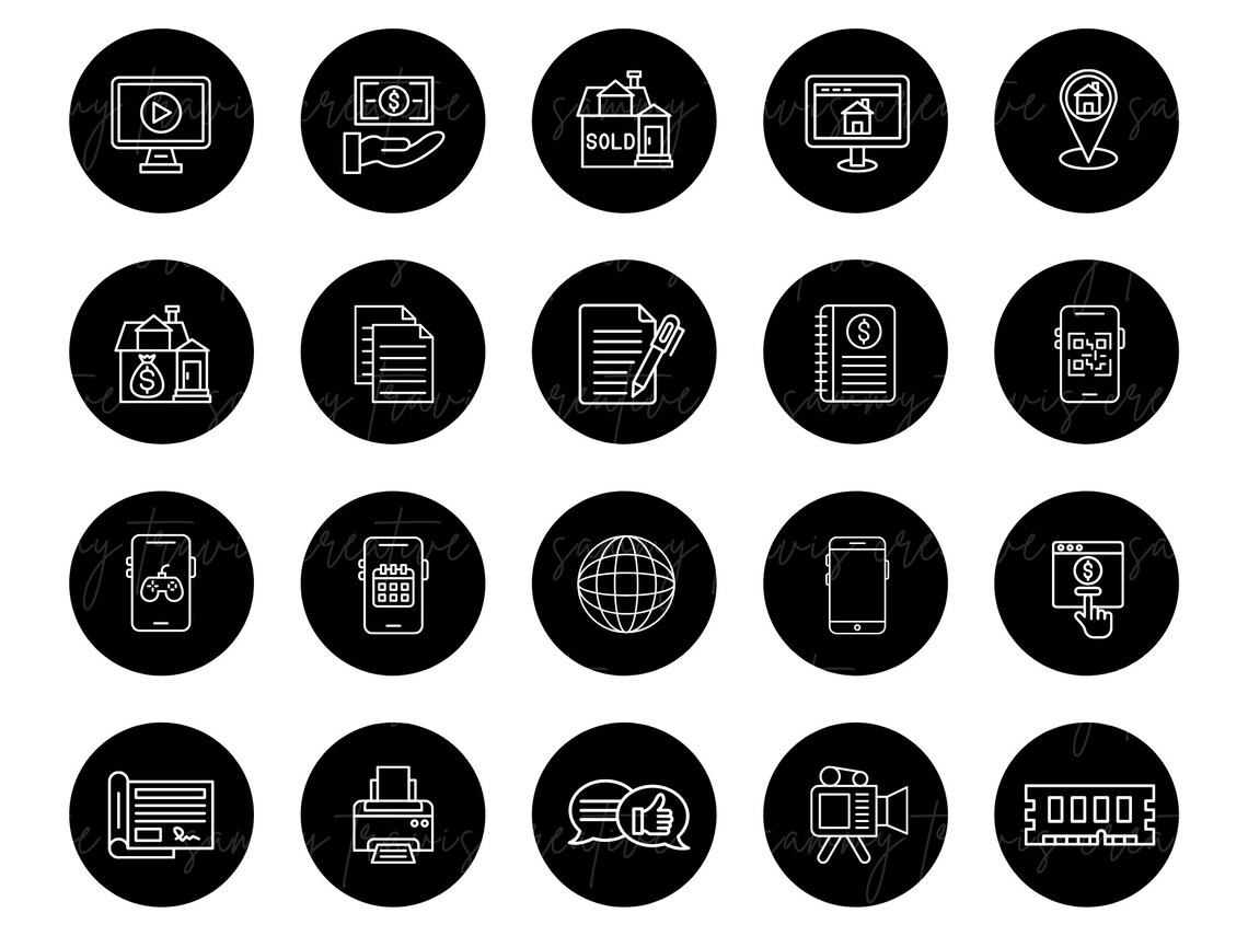 Black Instagram Highlight Icons, Instagram Template, Influencer Media ...