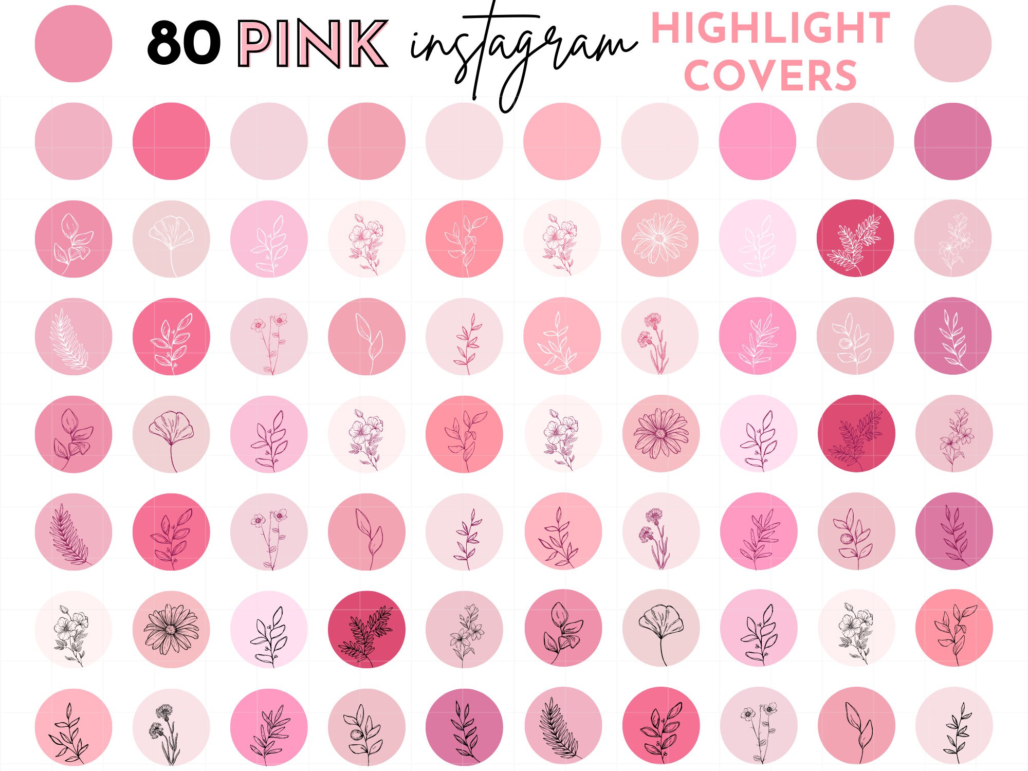 Pink Instagram Highlight Icons, Instagram Template, Influencer Media ...